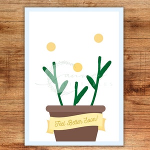 Get Well Soon Fingerprint Card L Kid, Toddler, Child L Craft L Feel ...