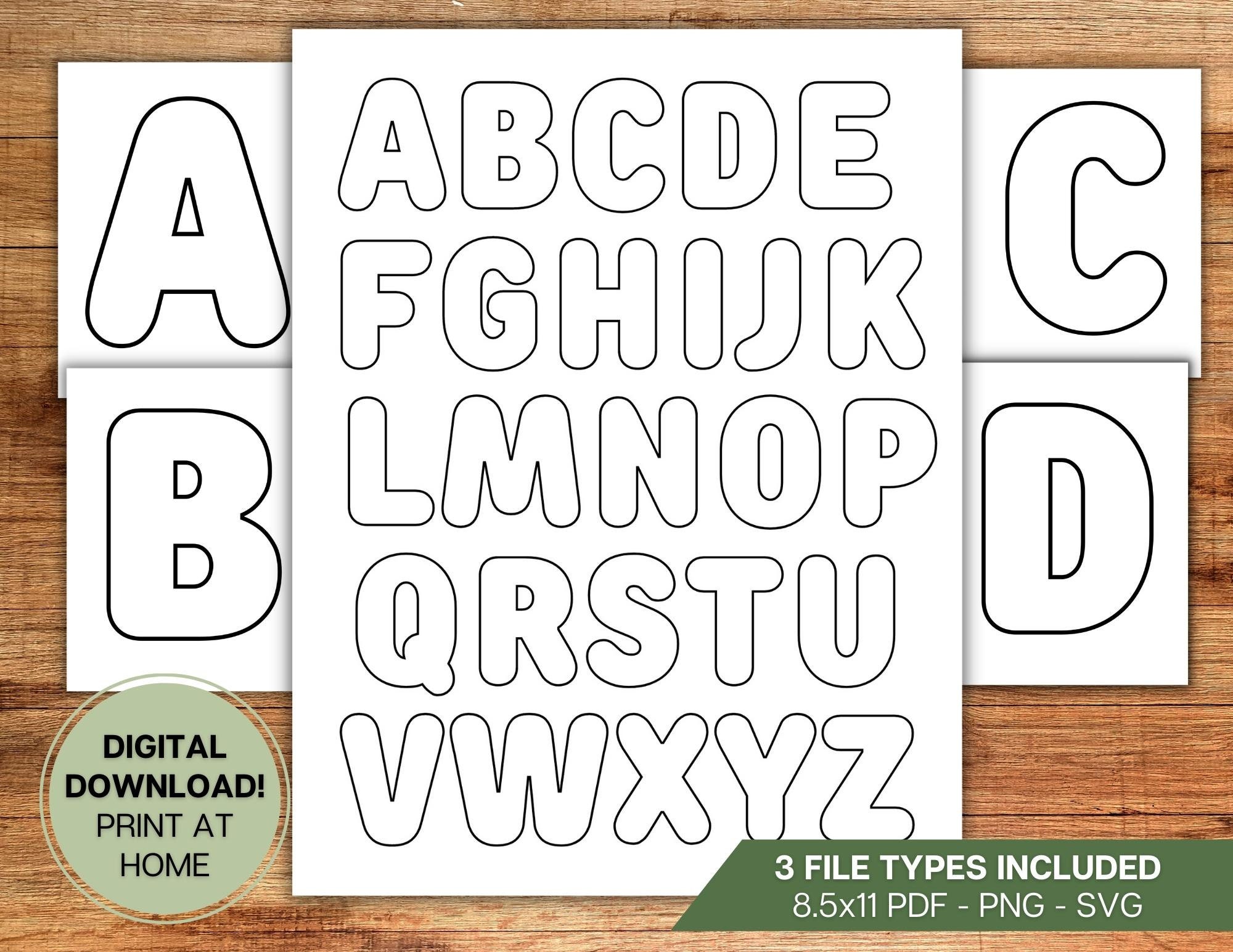 Alphabet Curved Letters Uppercase L Homeschool L Letter Decor L Rounded ...