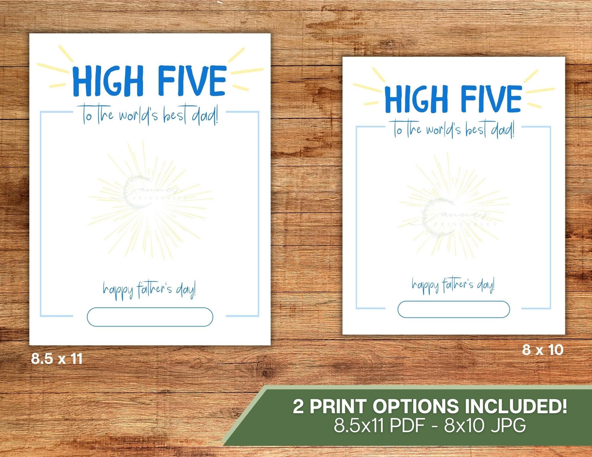High Five Happy Father's Day Card L Baby Toddler Child - Etsy