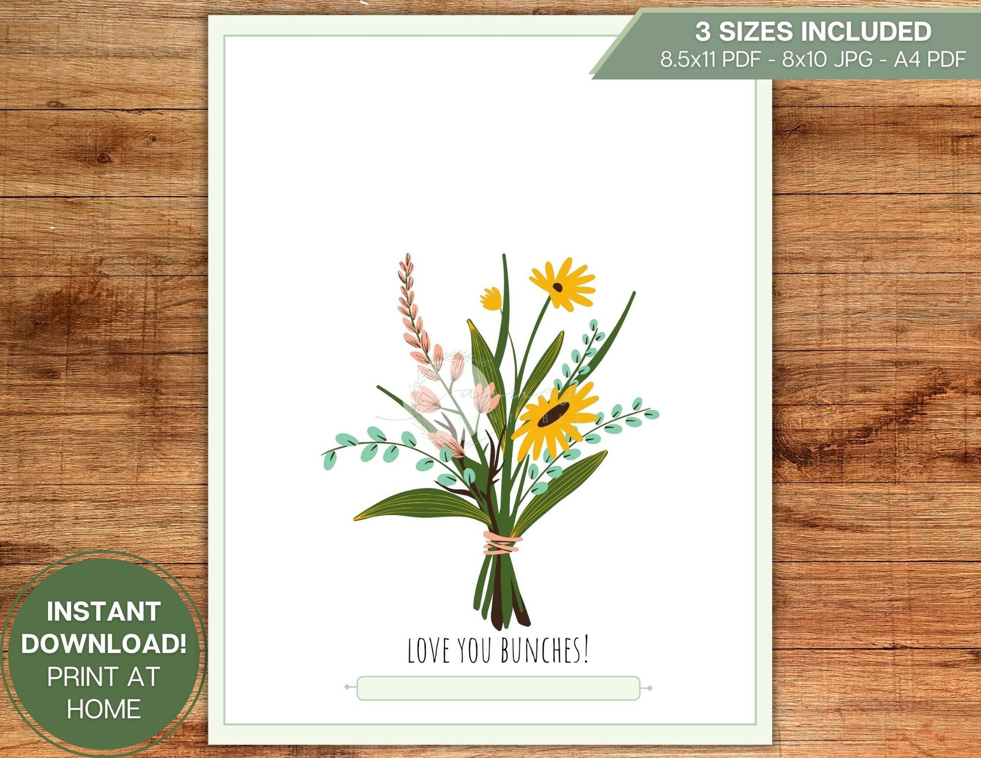 Love You Bunches Bouquet Handprint Craft Card From Child, Toddler, Baby ...