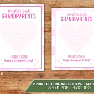 World's Best Grandparent Handprint Craft Card From Child, Toddler, Baby ...