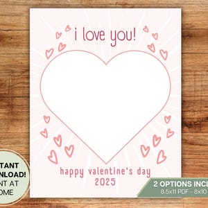 Happy Valentine's Day Love L Daycare Preschool Card, Baby, Toddler ...