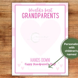 World's Best Grandparent Handprint Craft Card From Child, Toddler, Baby ...