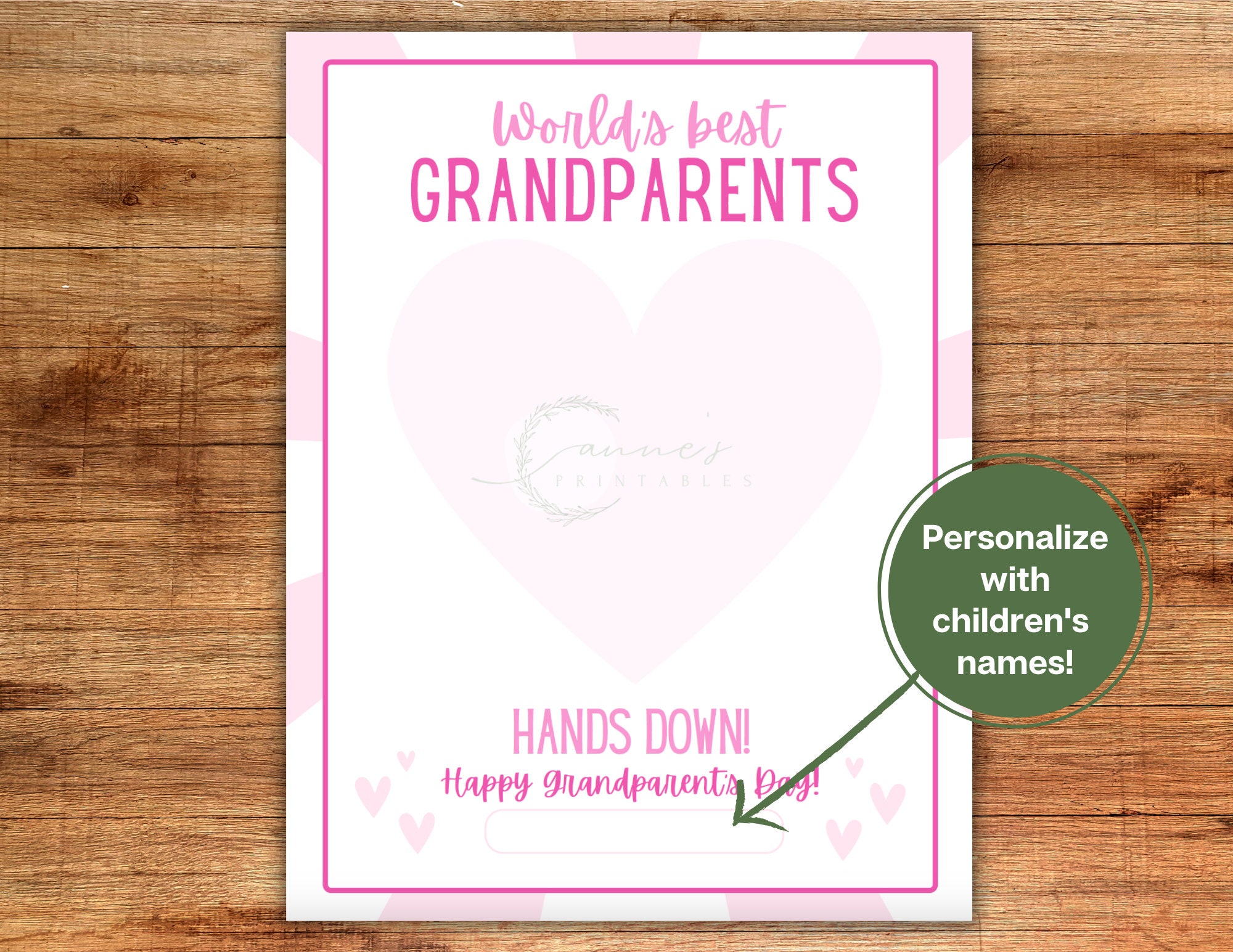 World's Best Grandparent Handprint Craft Card From Child, Toddler, Baby ...