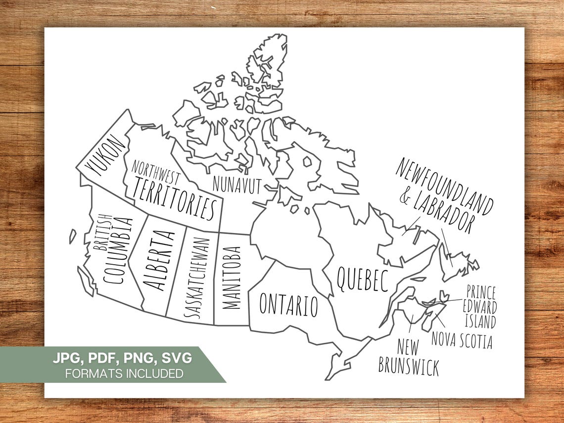 Map of Canada Territories Provinces L Color L Coloring L Printable L ...