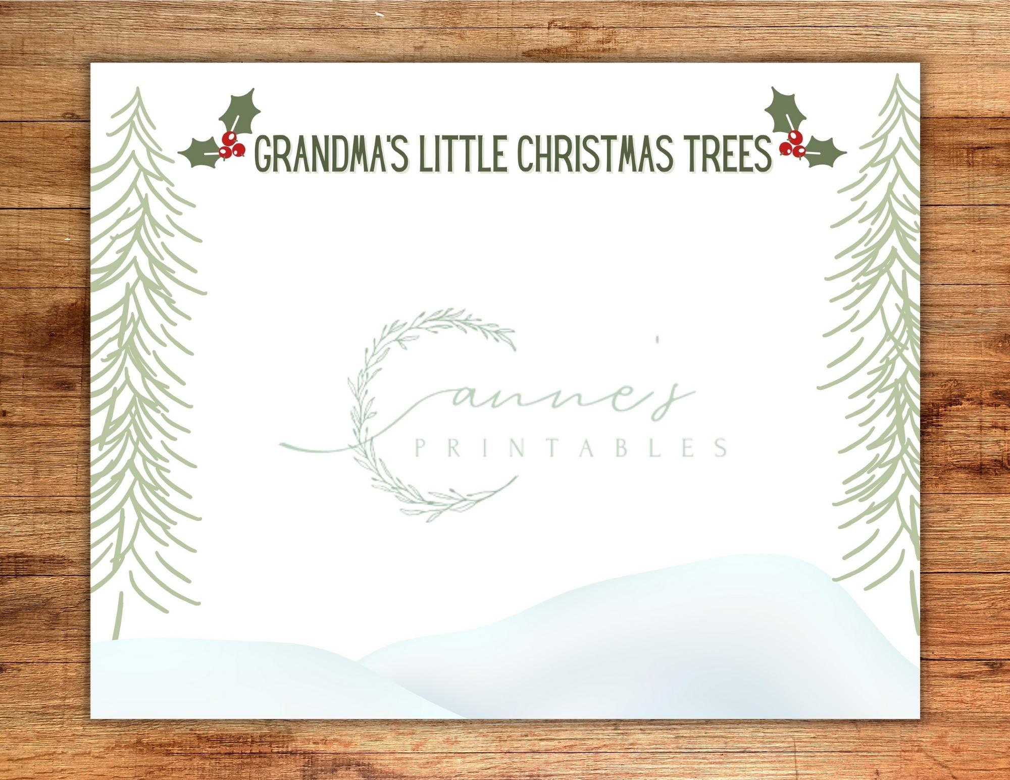 Grandma's Little Christmas Trees Grandchild, Child, Toddler, Baby ...