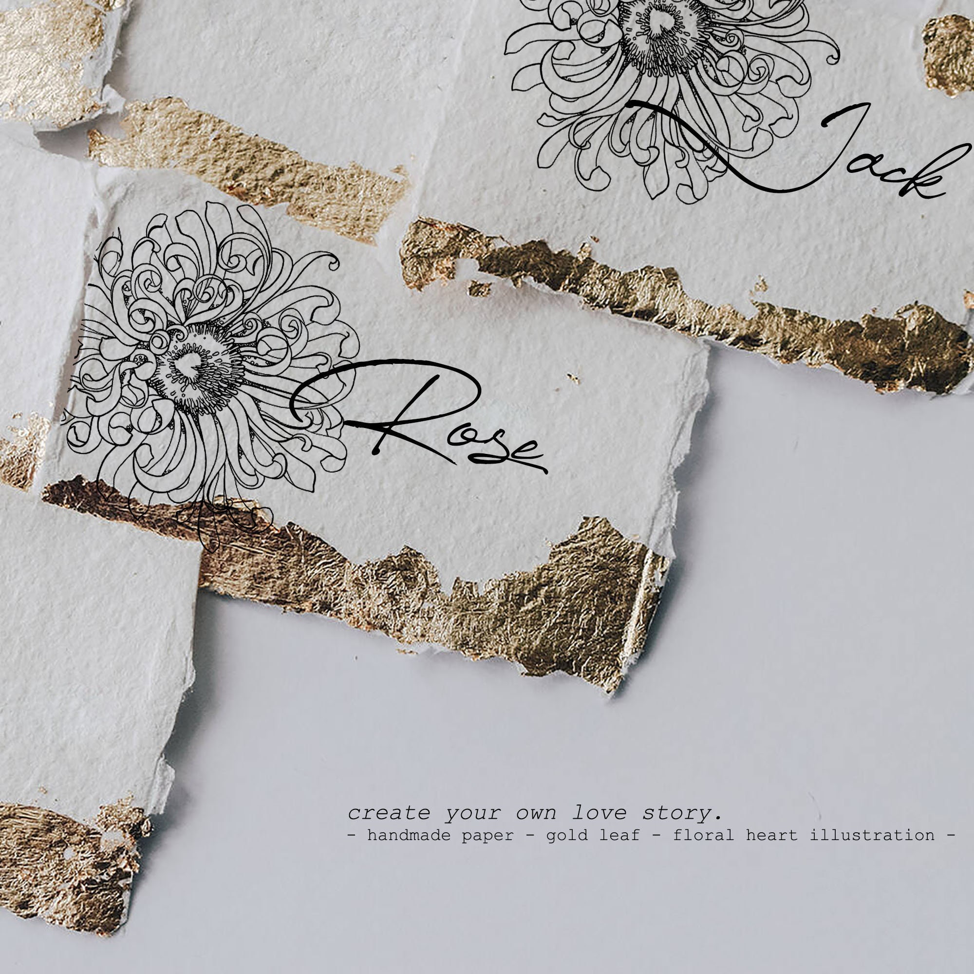 Hand Drawn Floral Botanical | Digital PNG JPEG Line Drawing | Black ...