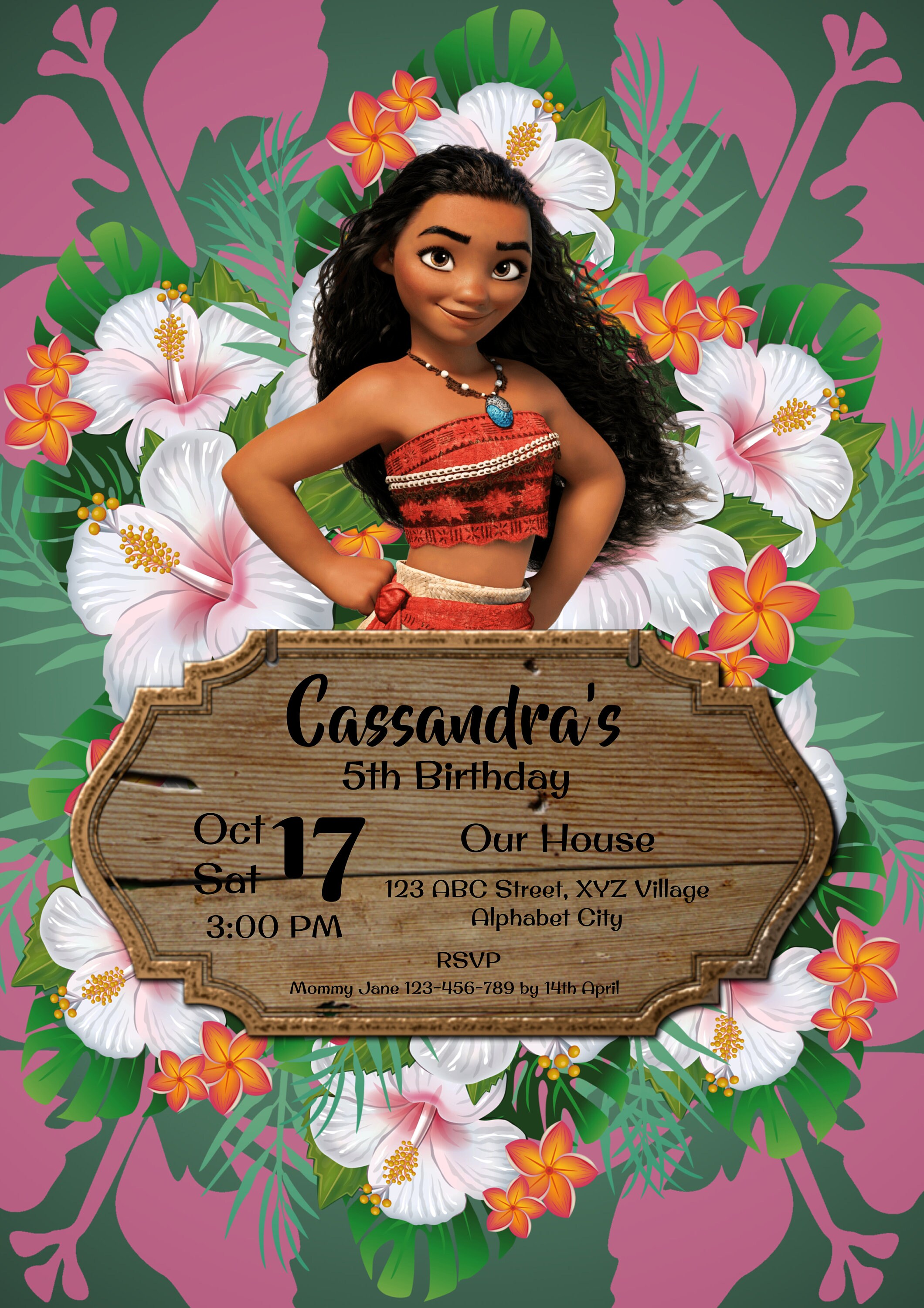 Invitación Moana / Invitación digital para niños / Invitación - Etsy México