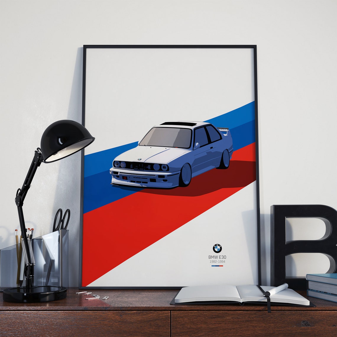Printable BMW E30 Slammed Tri-color Poster DIGITAL Download Design for ...
