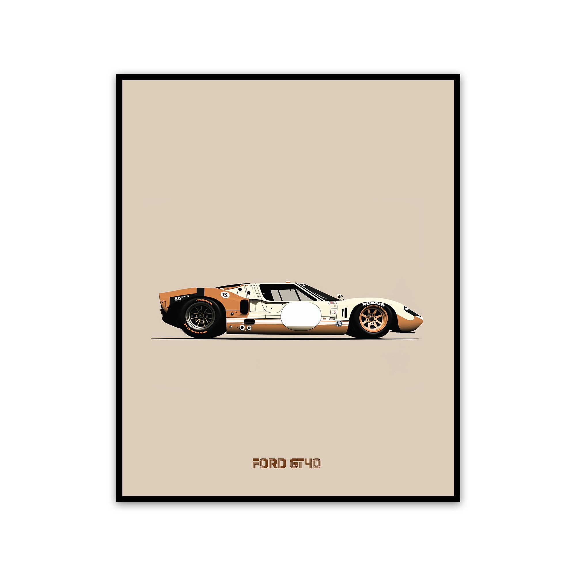 American Muscle Classic Cars Art Prints - Set of 6, Mustang, Camaro ...