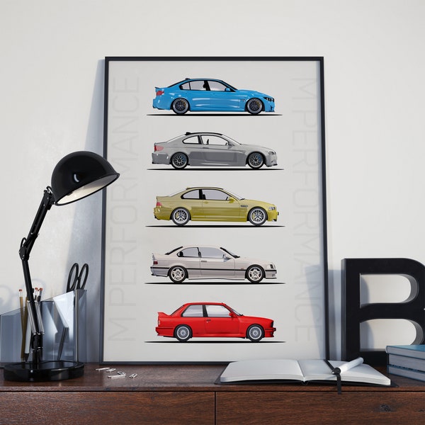Bmw M3 Generation Poster - Etsy