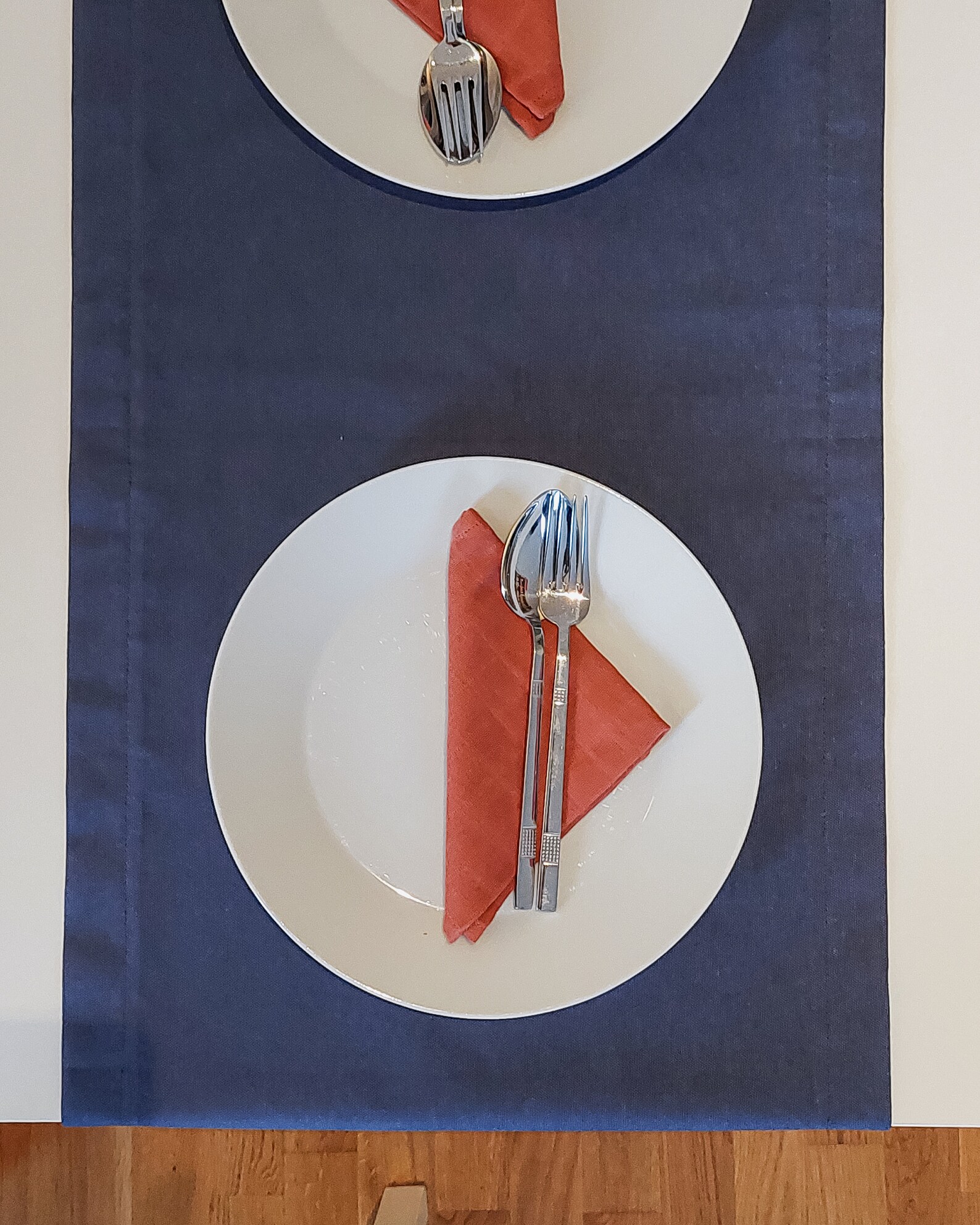Modern Table Runner, Denim Blue Runner, Modern Dining Room Table Runner ...