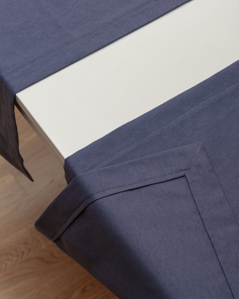 Modern Table Runner, Denim Blue Runner, Modern Dining Room Table Runner ...