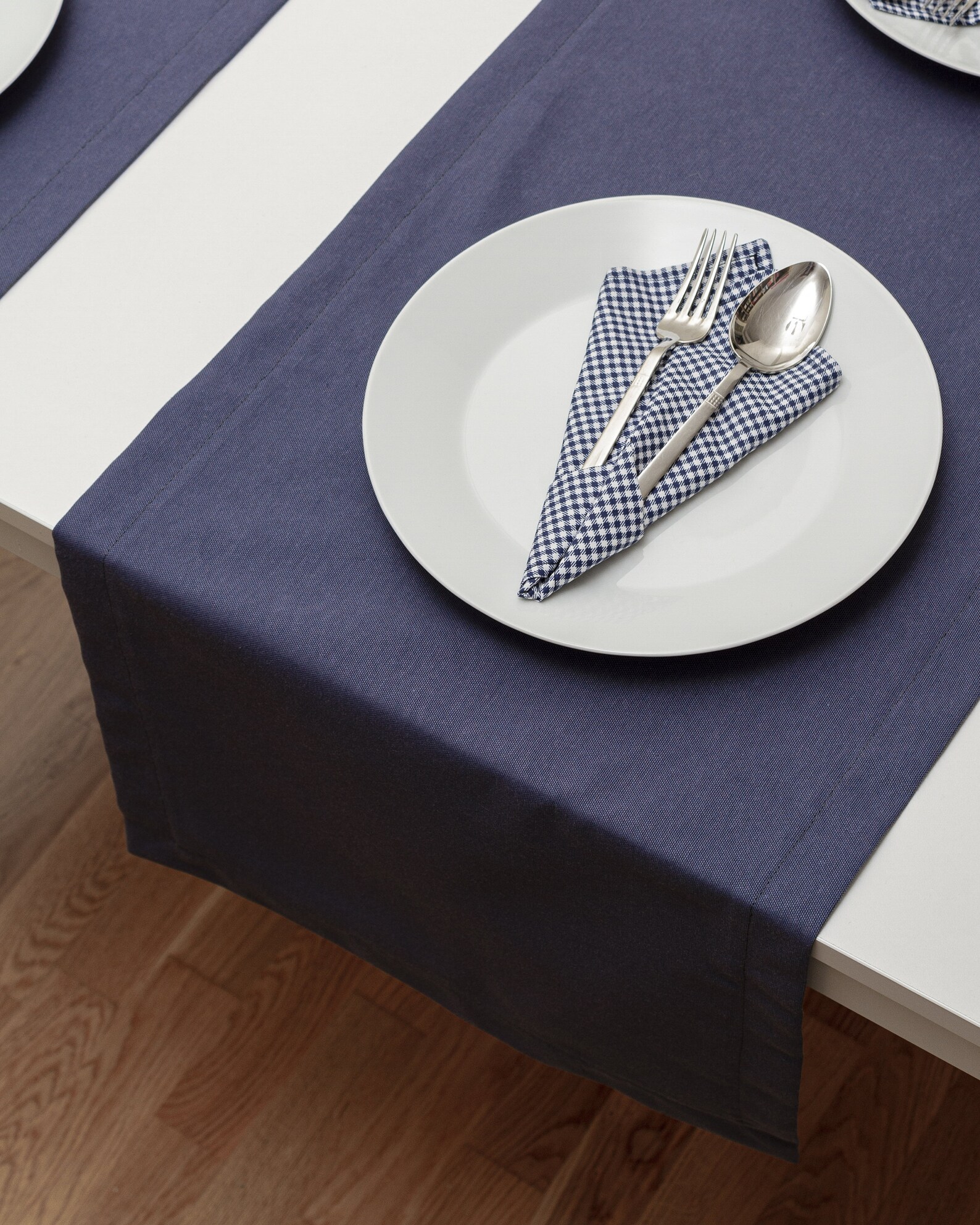 Modern Table Runner, Denim Blue Runner, Modern Dining Room Table Runner ...