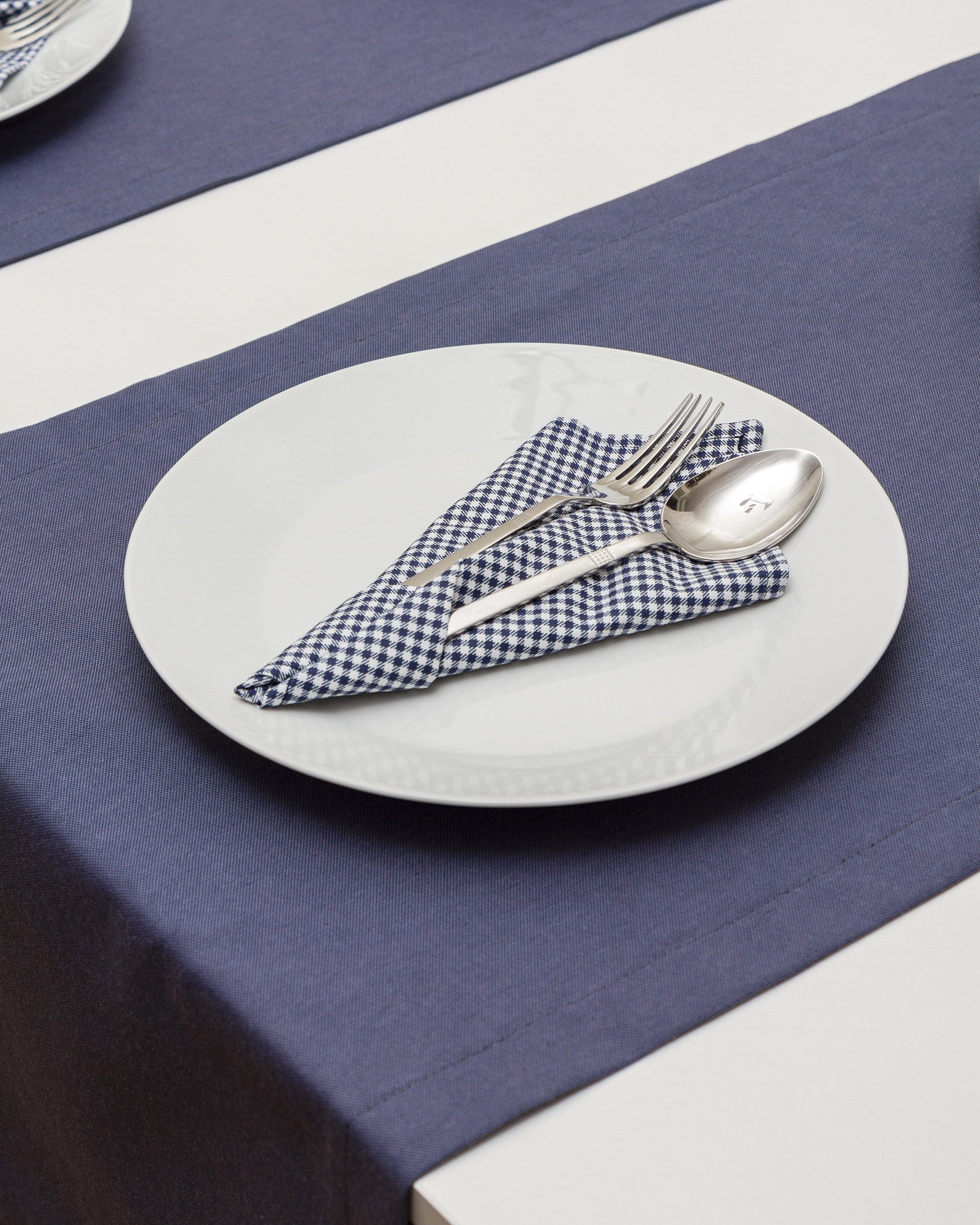 Modern Table Runner, Denim Blue Runner, Modern Dining Room Table Runner ...