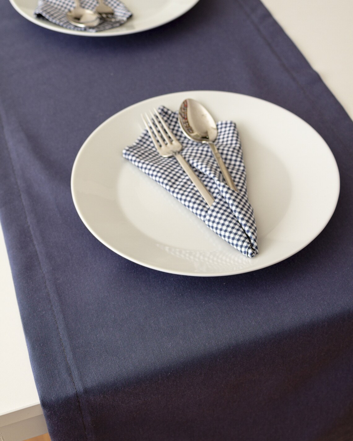 Modern Table Runner, Denim Blue Runner, Modern Dining Room Table Runner ...