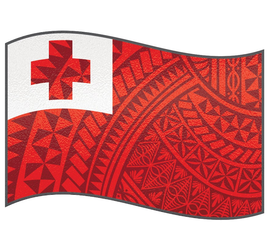 Tongan Flag Sticker - Etsy