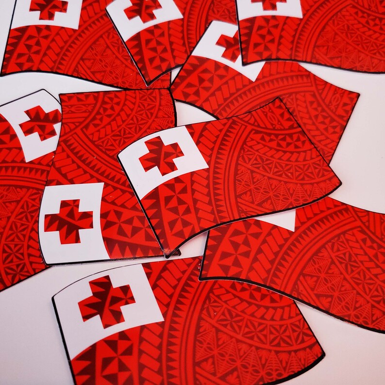 Tongan Flag Sticker - Etsy