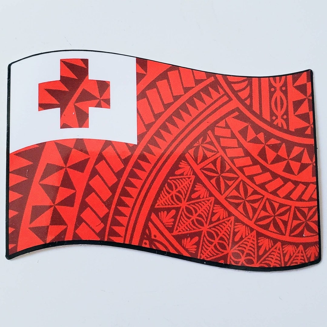 Tongan Flag Sticker - Etsy