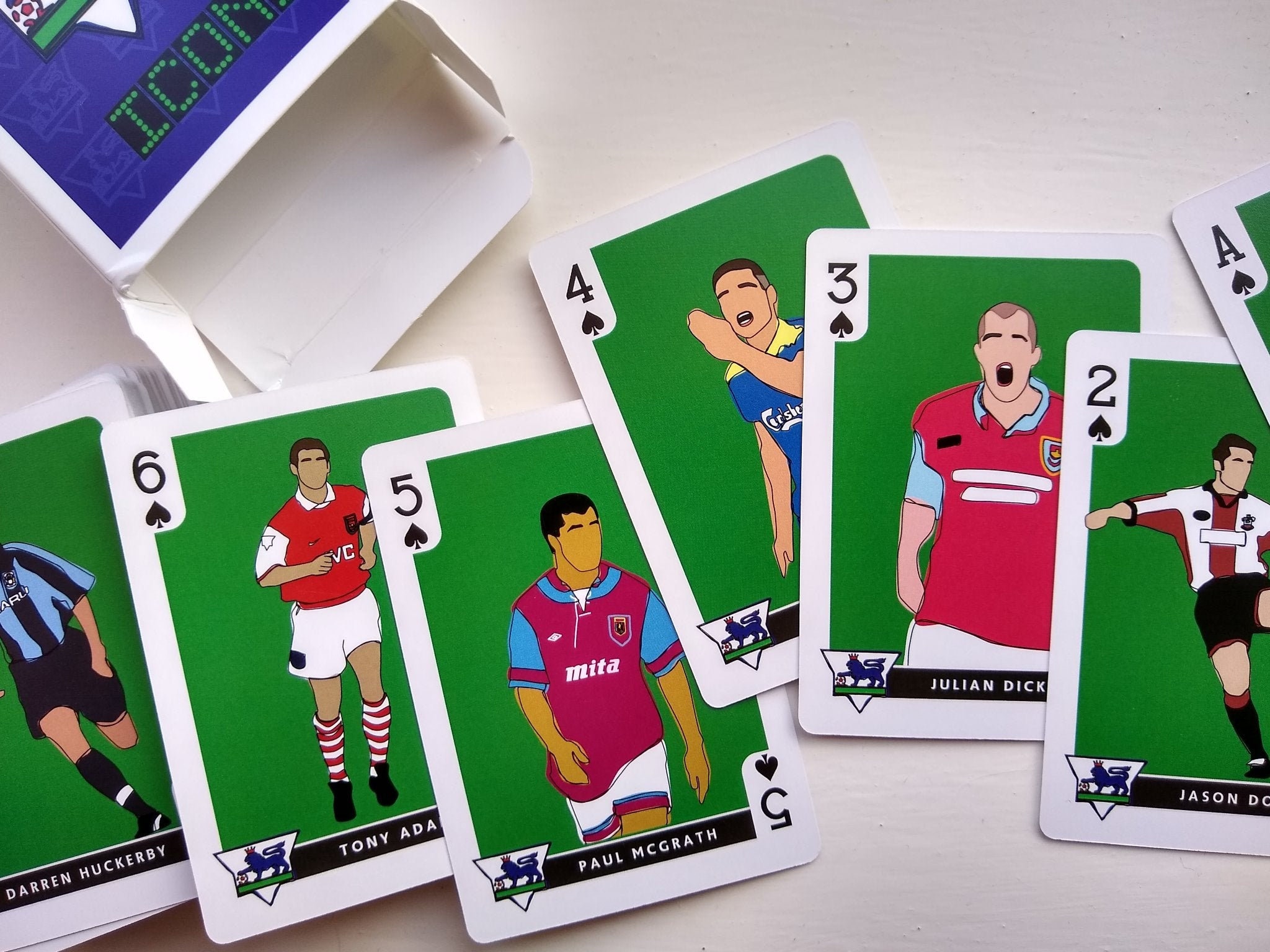 PREM ICON CARDS Playing Cards of 90's Football Icons - Etsy UK