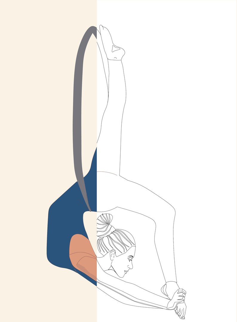 Aerial Hoop Coloring. Digital Download Colouring Page. Lyra Colouring ...