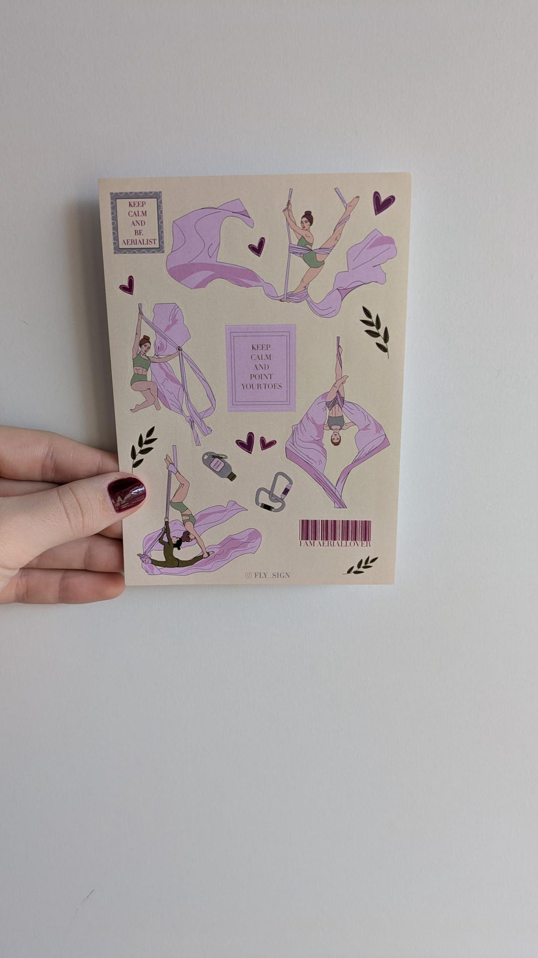 Aerial Silks Stickers, Hand-painted Paper Stickers, Scrapbook Planner ...