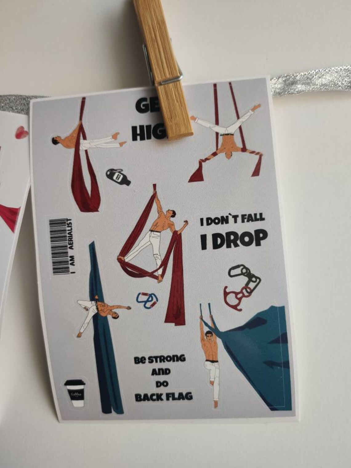 Aerial Silks Stickers. Aerial Sticker. Aerialist. Aerial Gift. - Etsy