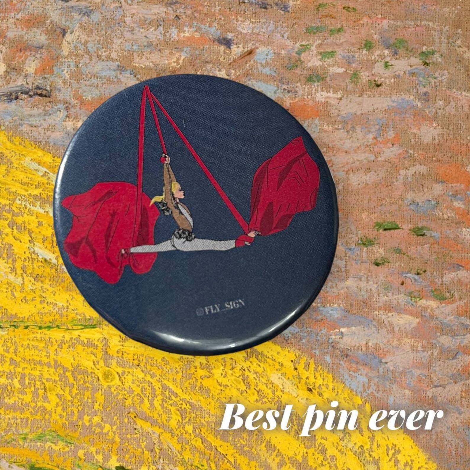 Set of 5 Button Pins for Aerialist. Aerial Silks Pin - Etsy