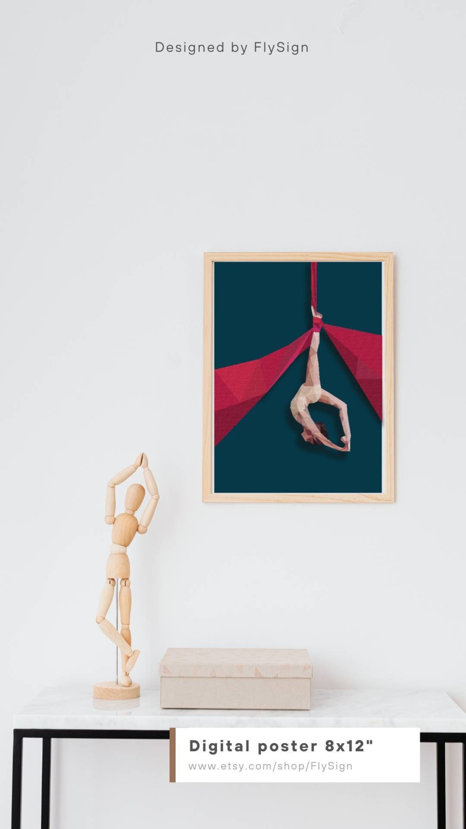 Aerial Silks Wall Decor, Aerialist Drawing. Poster - Etsy