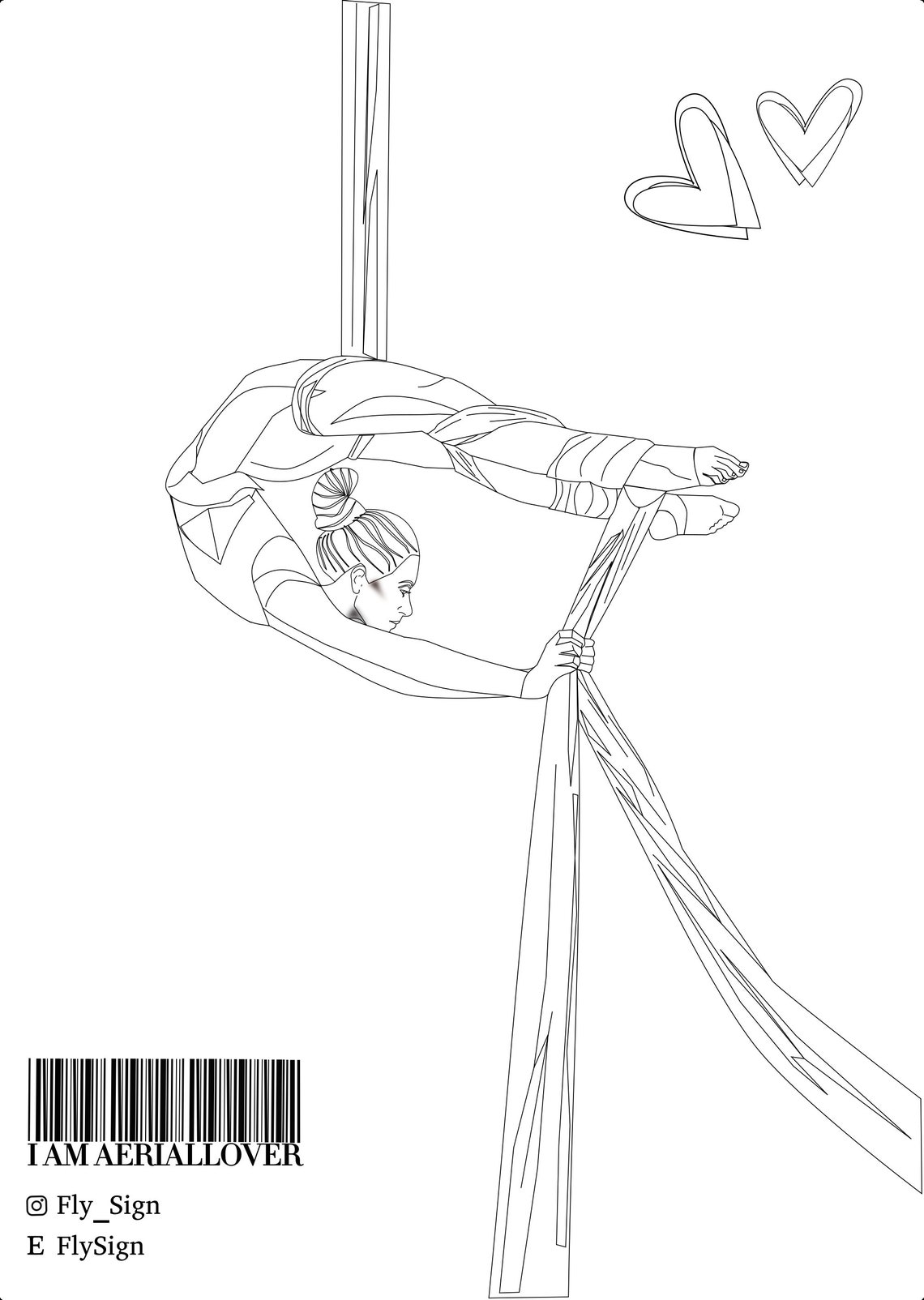 Aerial Silks Colouring. Digital Download Coloring Page. Circus Coloring ...