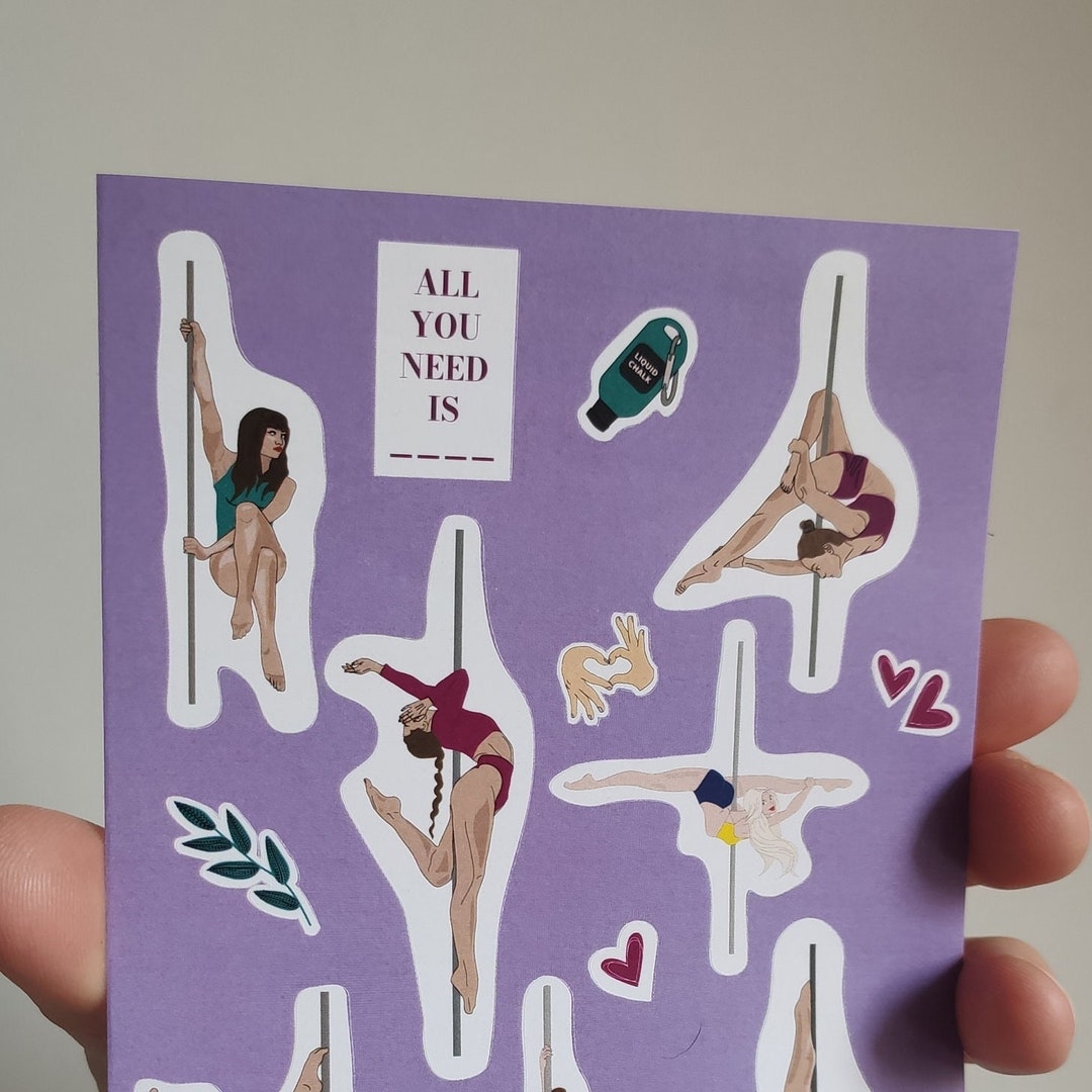 Pole Dance Stickers, Pole Sport, Pole Gift, Pole Art, Pole Gift, Pole Dancing Stickers - Etsy