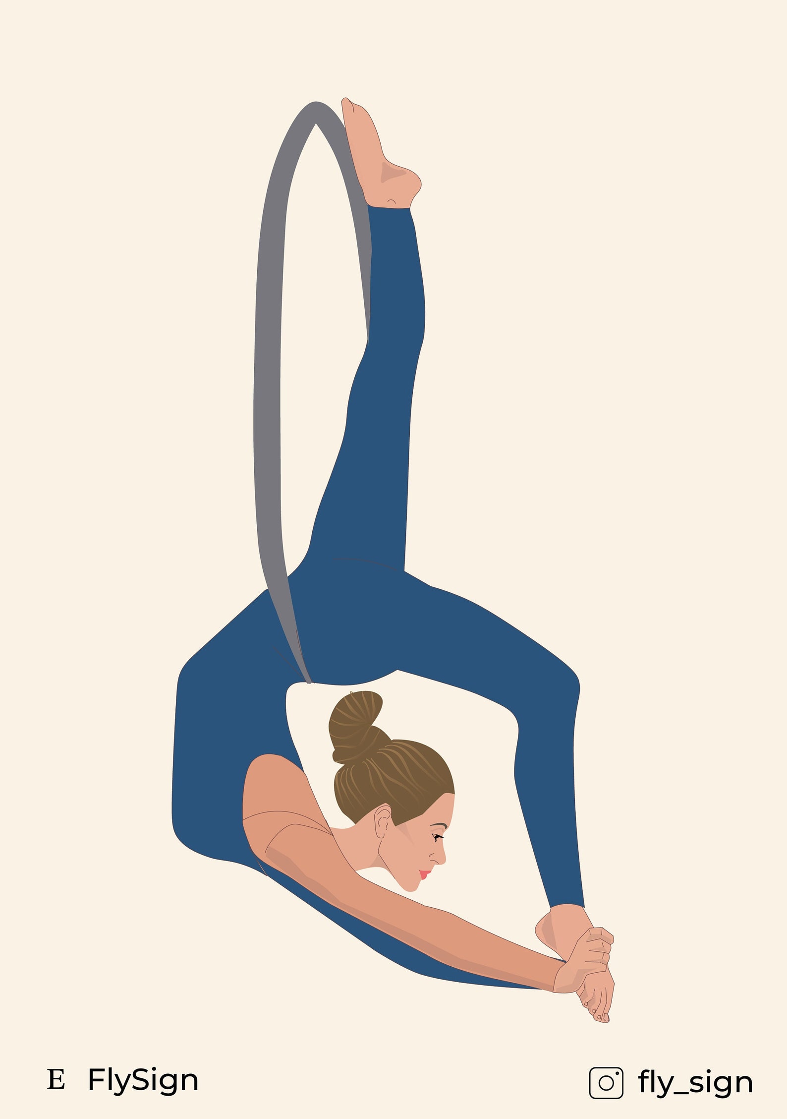 Aerial Hoop Coloring. Digital Download Colouring Page. Lyra Colouring ...