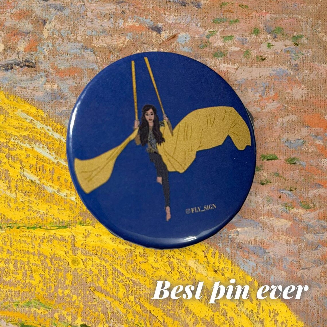 Set of 5 Button Pins for Aerialist. Aerial Silks Pin - Etsy