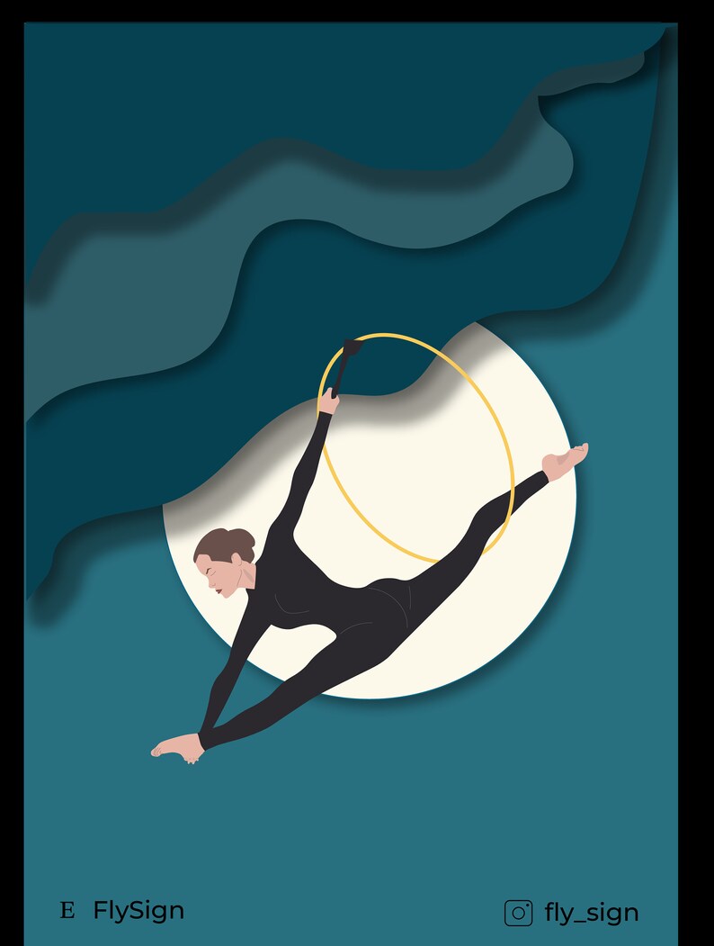 Aerial Hoop Coloring. Digital Download Colouring Page. Lyra Colouring ...