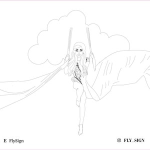 Aerial Silks Colouring. Digital Download Coloring Page. Circus Coloring ...