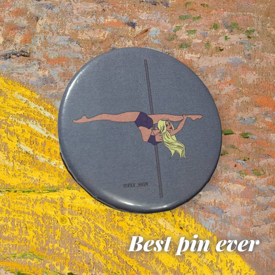 Set of 5 Button Pins for Aerialist. Aerial Silks Pin - Etsy
