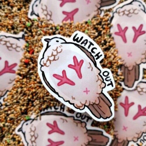 Pudgy Pigeon Sticker Matte Vinyl - Etsy