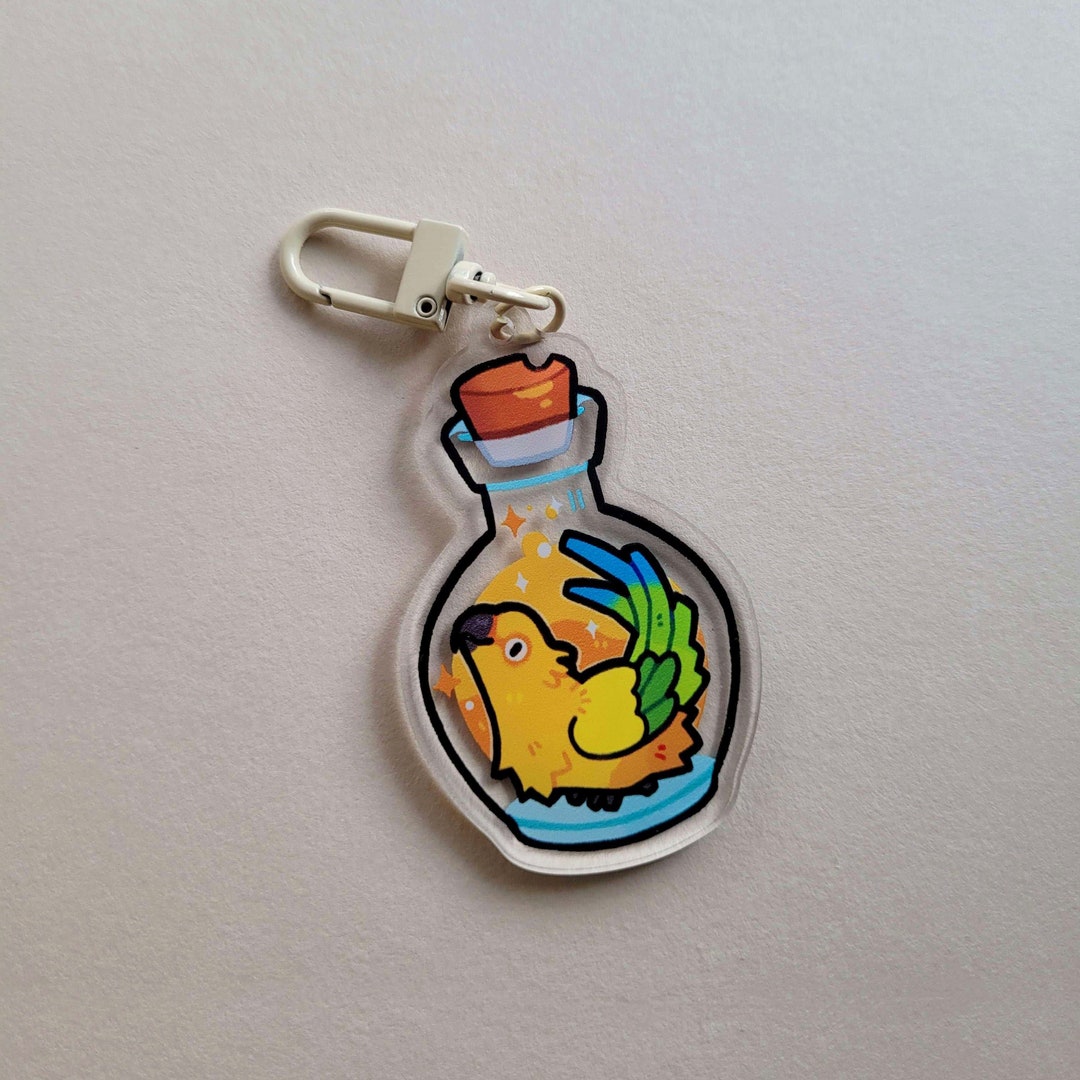Conure Potion Keychain Acrylic Charm Cute Bird - Etsy