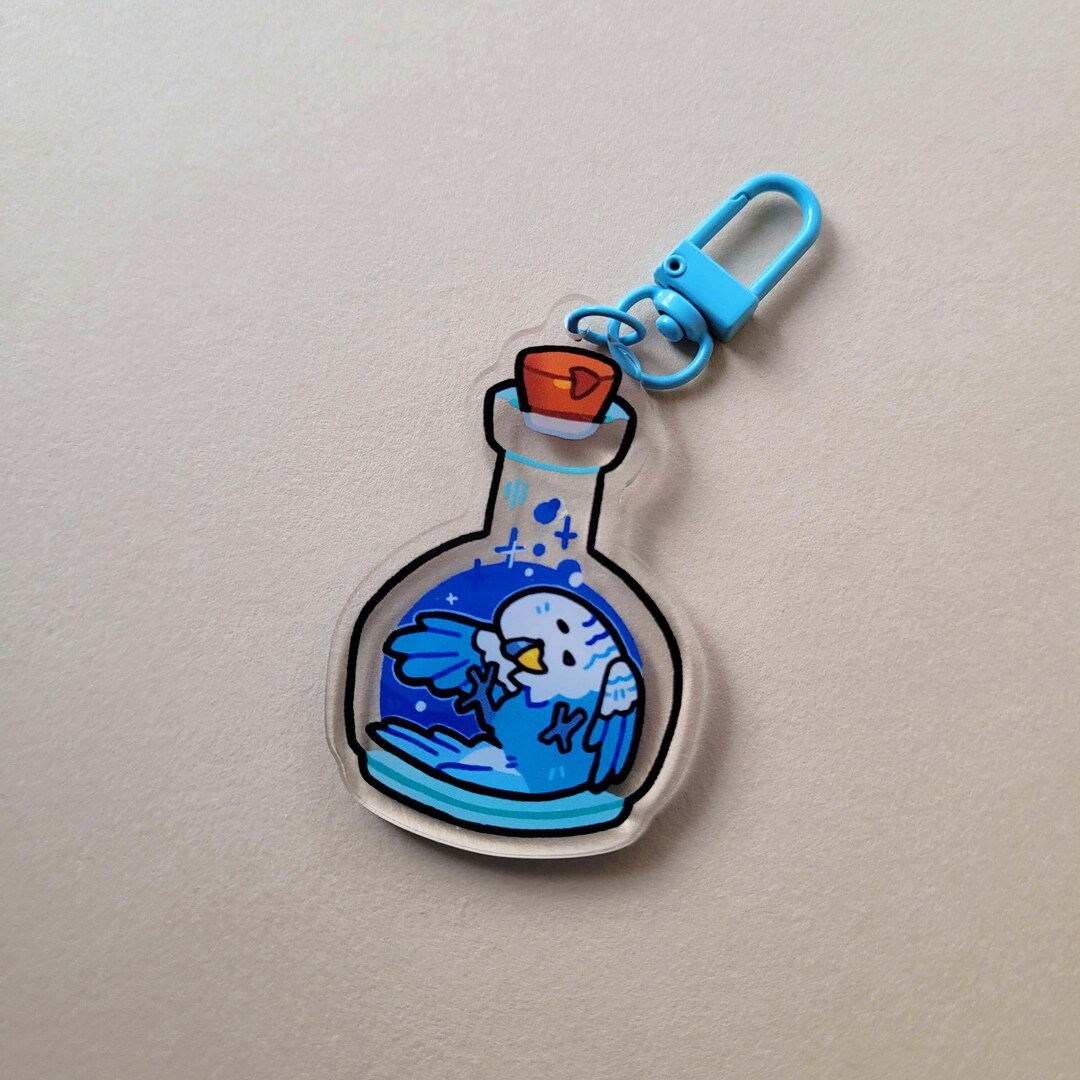 Budgie Mana Potion Keychain acrylic Charm Cute Bird - Etsy
