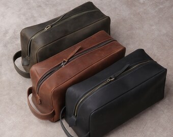 Leather Personalized Shaving Kit - Etsy