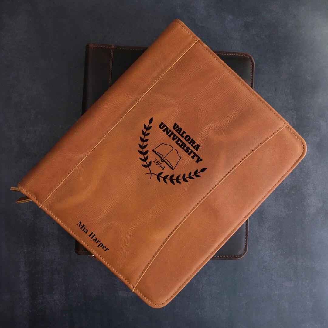 Personalized Leather Portfolio, Leather Padfolio Men, Engraved Leather ...