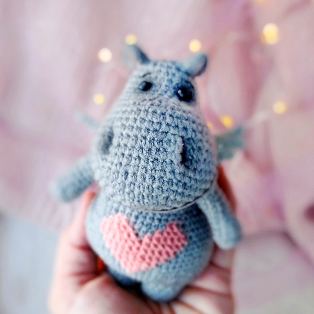 PATTERN Hippo Crochet Hippopotamus Pdf Amigurumi Miniature Toys - Etsy