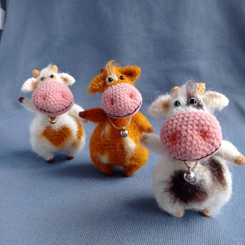 2 in 1 PATTERNS Fatty Bulls Toys Cow Magnet Keychain Small | Etsy