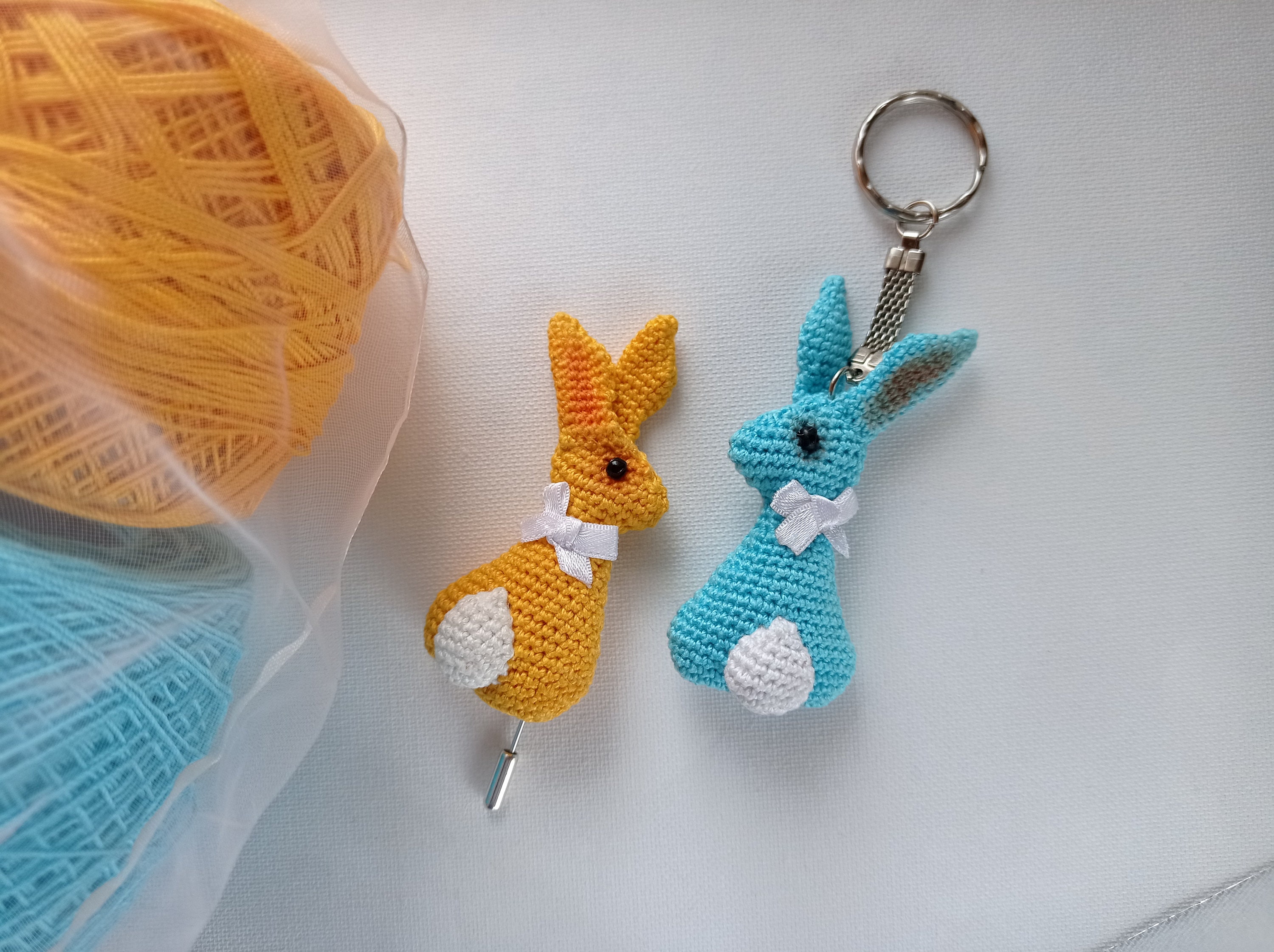 PATTERN Bunny Keychain Crochet PDF Amigurumi Stand With | Etsy