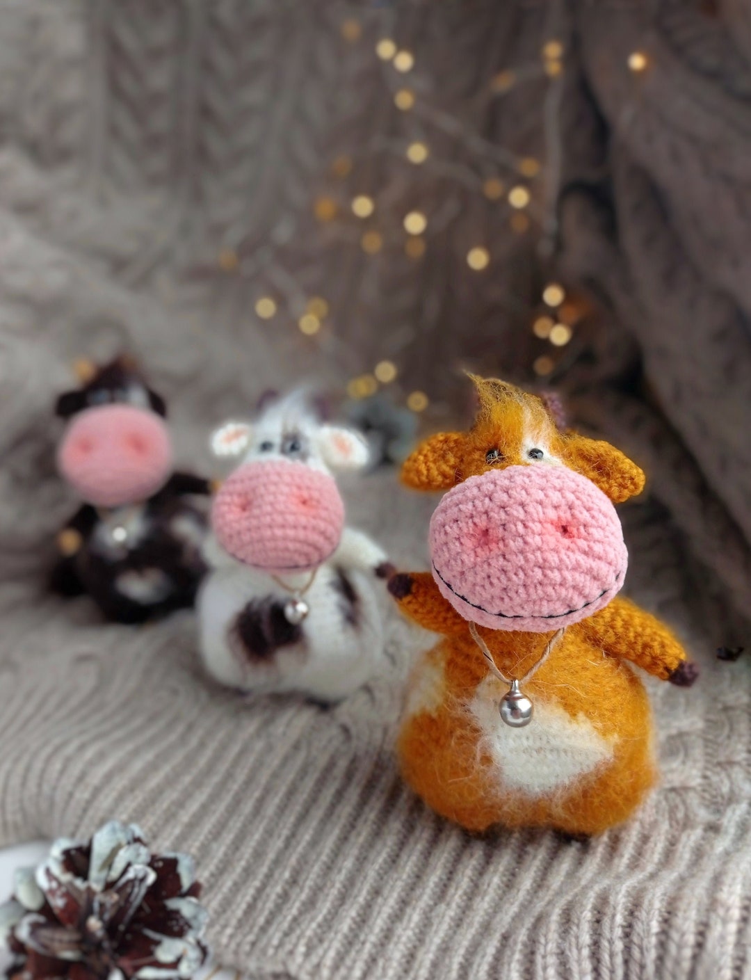 PATTERN Fatty Bulls Crochet Pdf Amigurumi Miniature Toys - Etsy