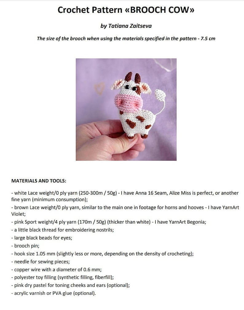 2 in 1 PATTERNS Fatty Bulls Toys Cow Magnet Keychain Small | Etsy