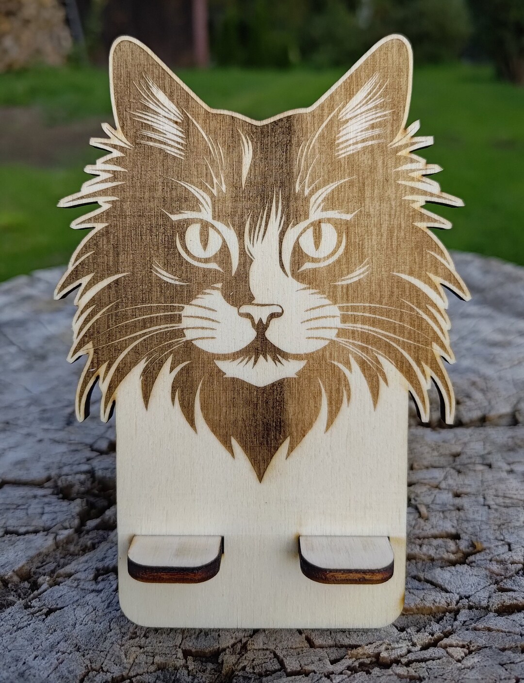 Phone Stand Laser Cut File. Plywood Phone Stand. Wooden Phone Stand ...