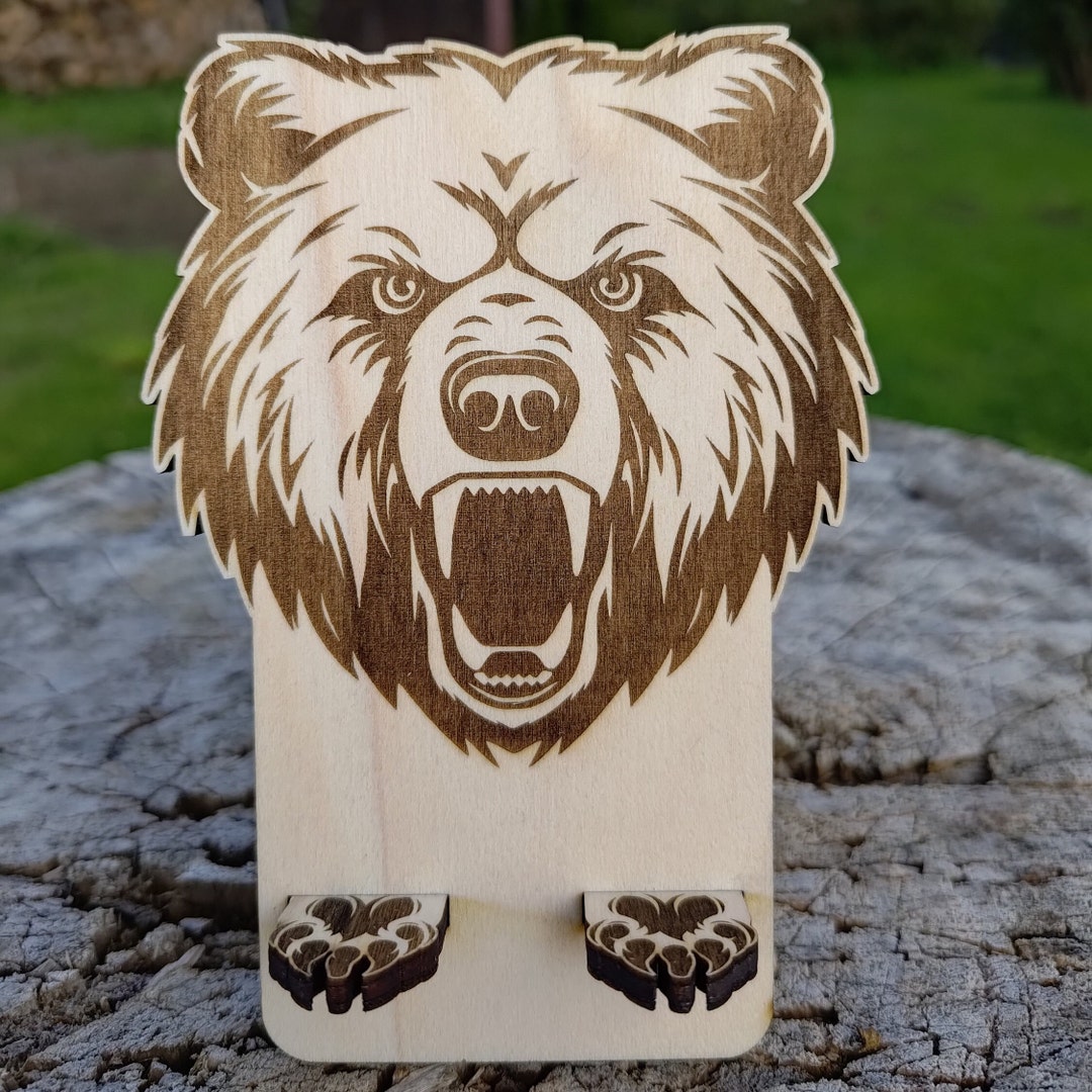 Phone Stand Laser Cut File. Plywood Phone Stand. Wooden Phone Stand ...