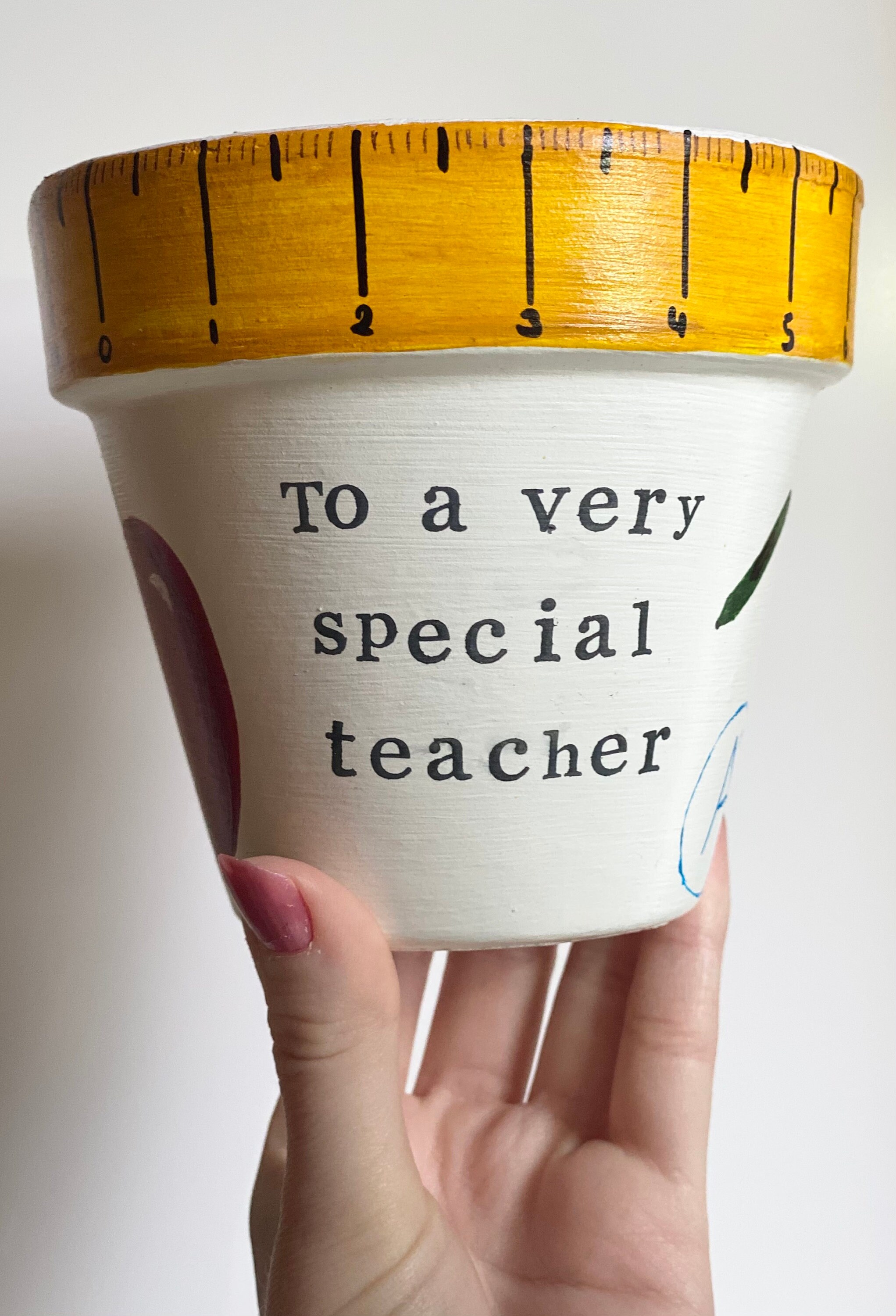 Hand Painted Plant Pot Special Teacher - Etsy