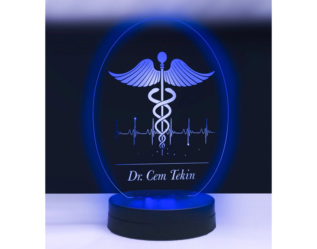 Personalized Doctor Gift: 3D Medicine Symbol LED Lamp - Etsy